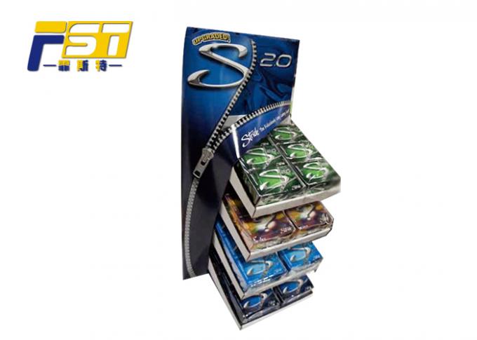 Cardboard Paper Side Wing Display , Light Duty CMYK Printing Wing Rack ...