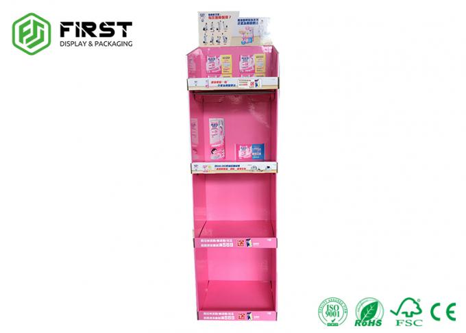 Matte Lamination Cardboard Floor Displays , Easy Advertising Cardboard ...