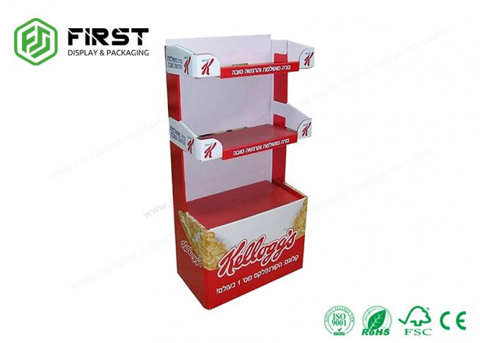 Foldable POP Carton Stand Supermarket Custom Retail Cardboard Floor Display