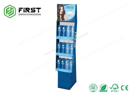 Supermarket Shampoo Cardboard Floor Displays Full Color Printed With 3 ...